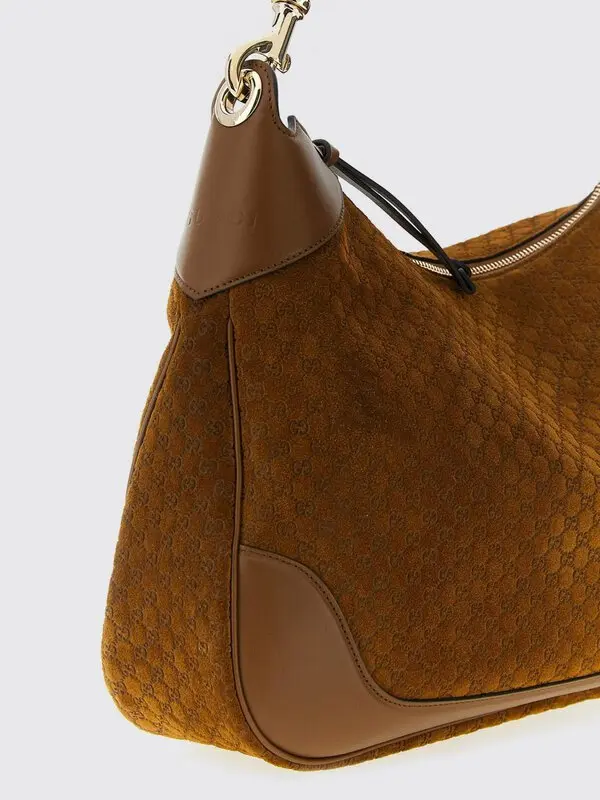 Gucci Monogram Suede Shoulder Bag
