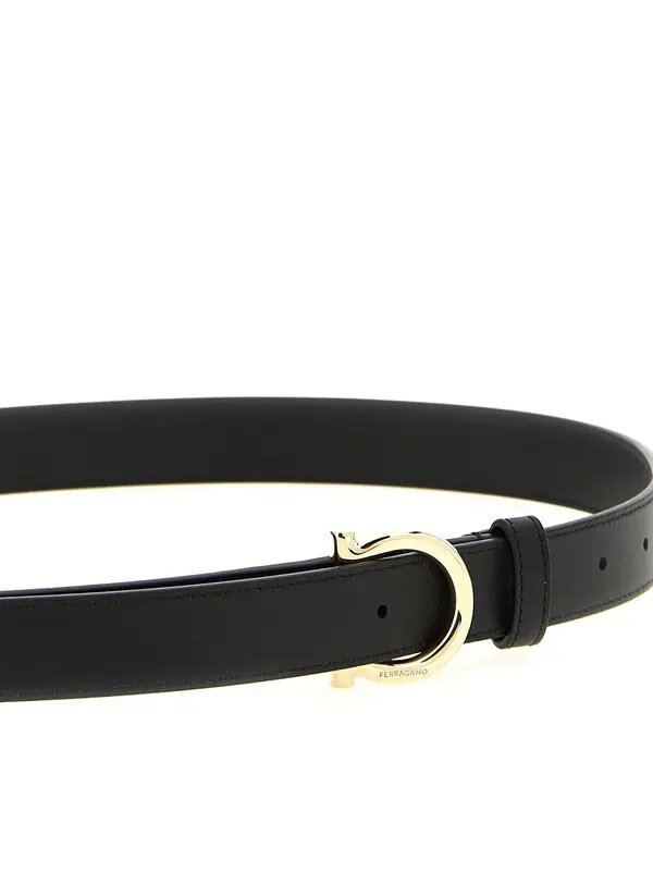 FERRAGAMO Gancini Belt - Black