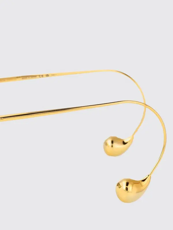 Bottega Veneta Aviator Sunglasses With Gold Tone Accents - Black