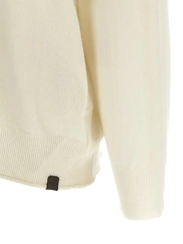 Max Mara Mxpcrusca Cashmere Zip-up Hooded Cardigan - White