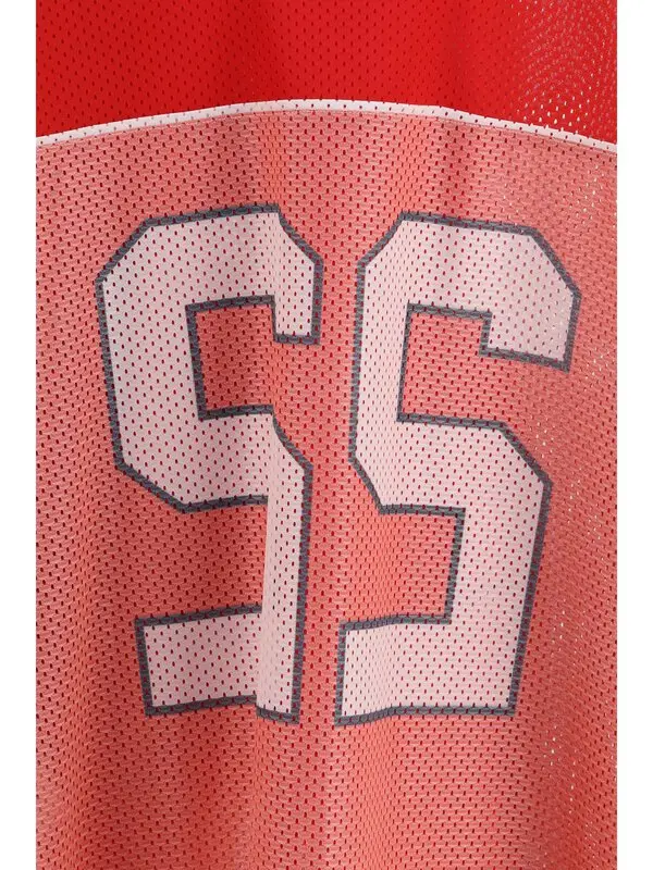 Moschino Technical Mesh T-shirt With Reversed Print - Red