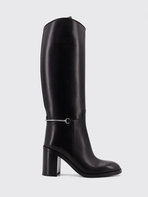 Gucci Leather Knee-high Boots - Black