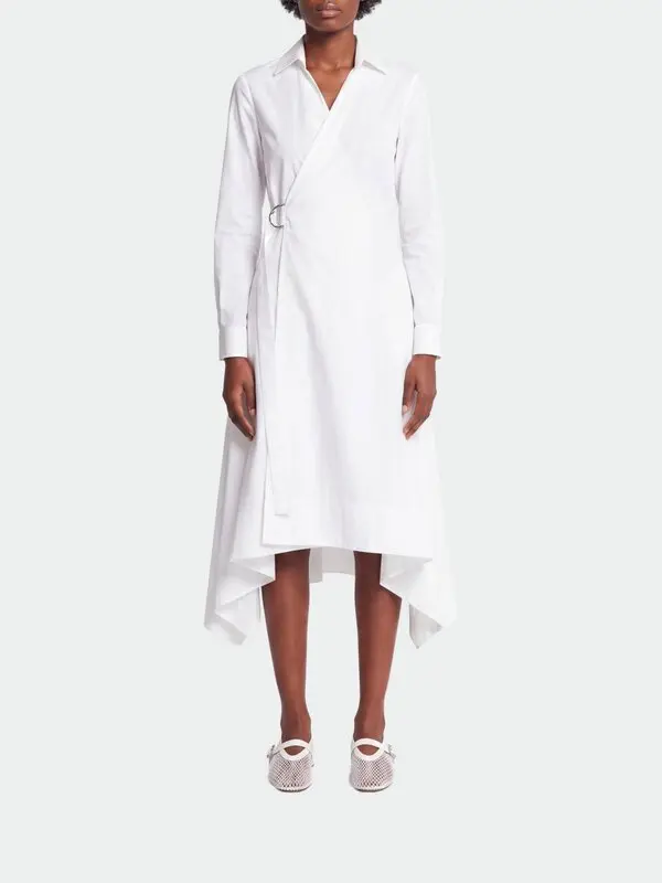 Loewe Wrap Dress With D-ring Detail - White