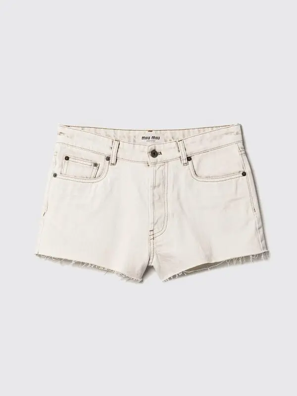 Miu Miu Denim Shorts - White