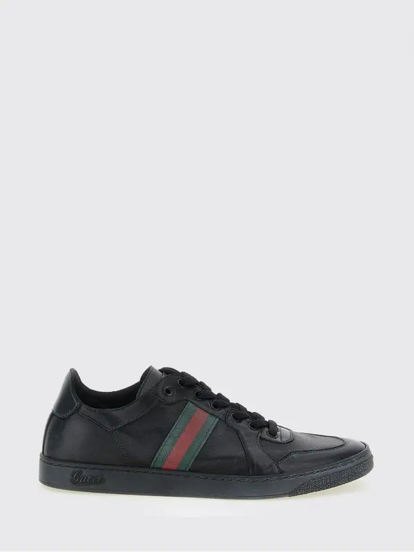 Gucci Leather Lace-up Sneakers