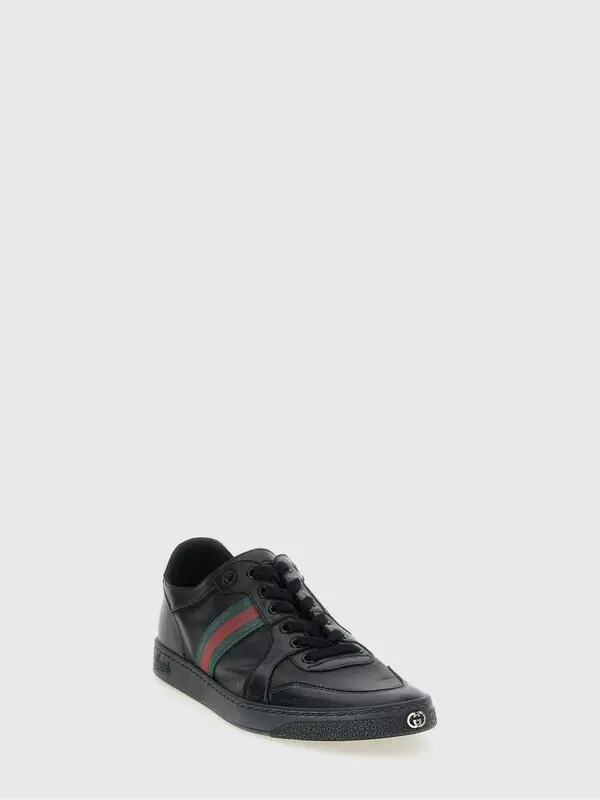 Gucci Leather Lace-up Sneakers