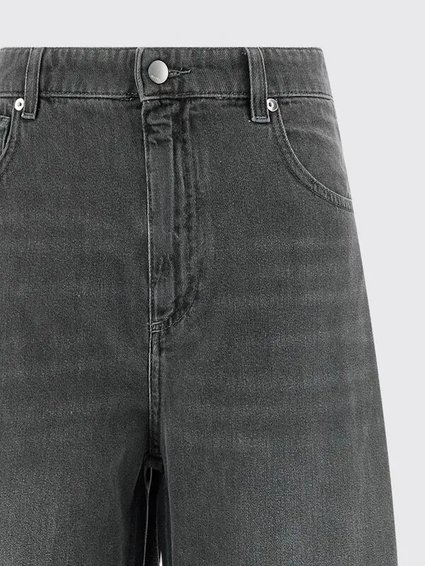 Max Mara Grey Cotton Blend Jeans - Gray