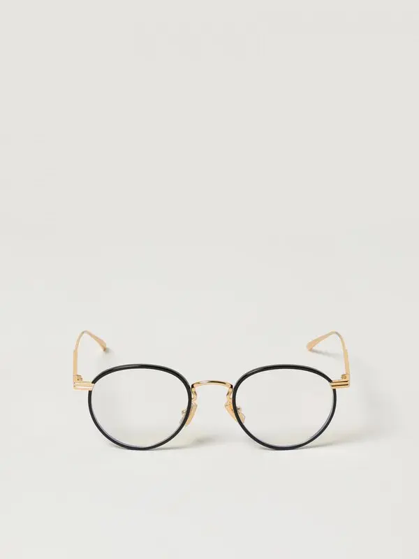 Bottega Veneta Round Frame Sunglasses In Yellow Gold