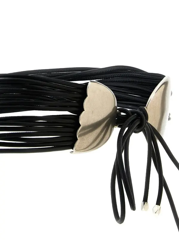 Isabel Marant Étoile Brandy Lambskin Belt With Silver Brass Detail