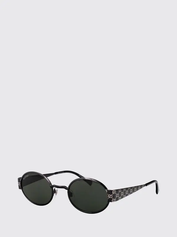 Gucci Oval Monogrammed Sunglasses - Silver