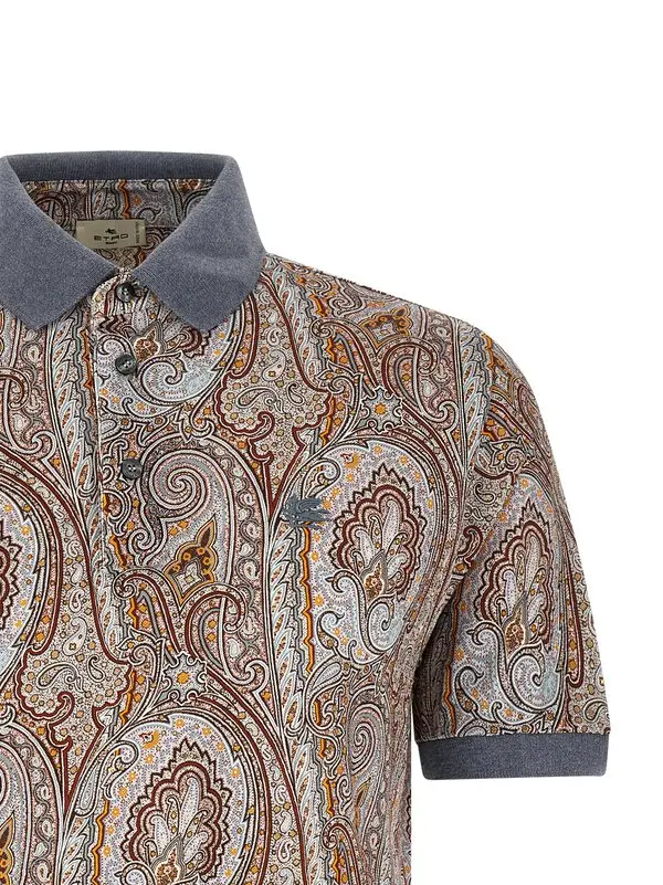 Etro Arnica Paisley' Polo Shirt - Multicolor