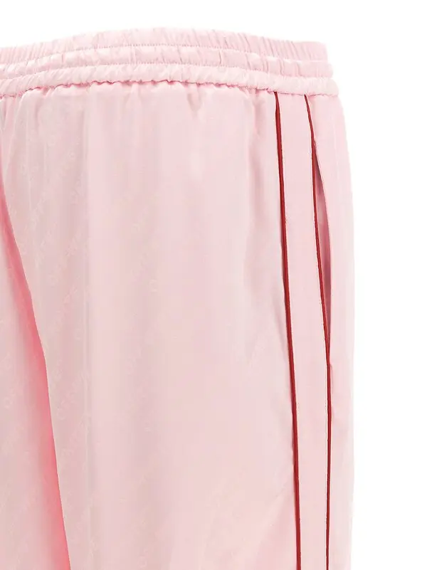 Off-White Jacquard Satin Pajama' Pants - Pink