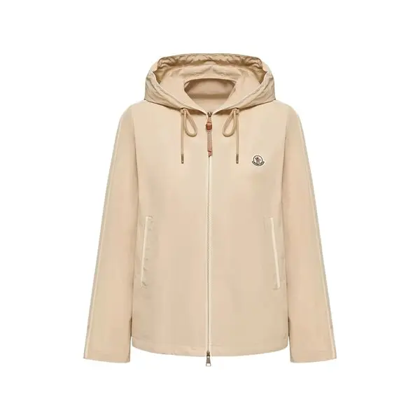 Moncler Logo Patch Zip-up Hooded Jacket