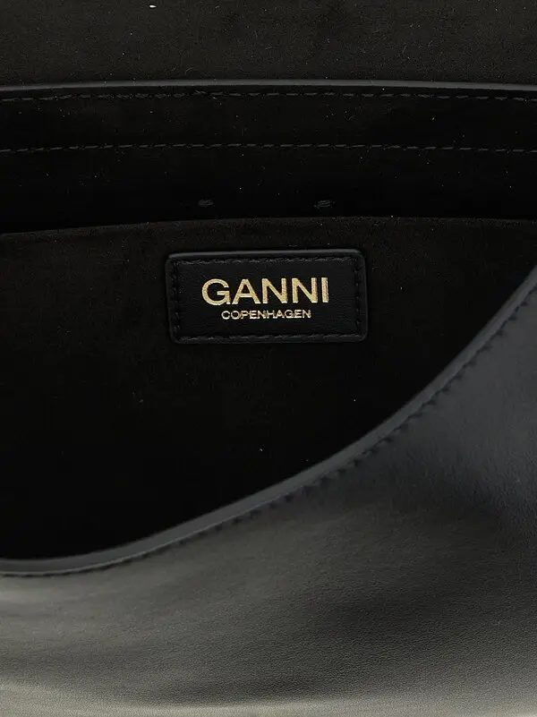 GANNI B-kat Leather-effect Shoulder Bag - Black