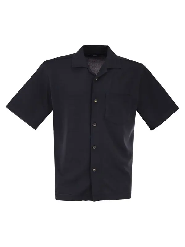 Herno Cotton Jersey Shirt With Chest Pocket