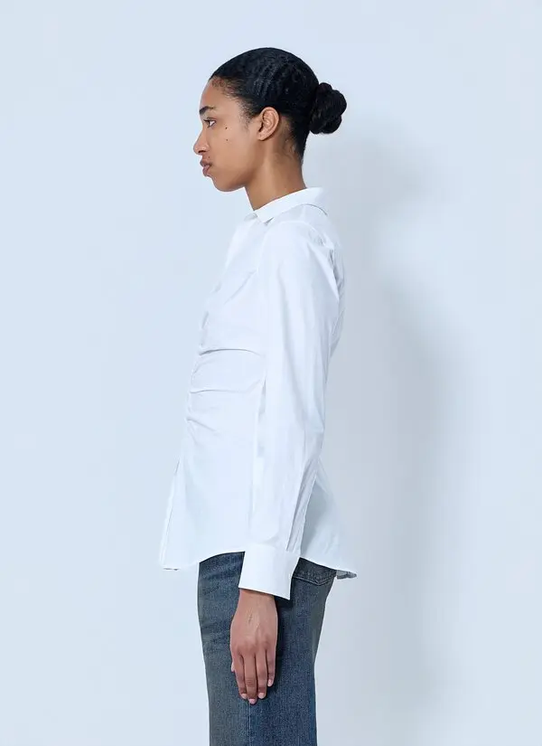 Alexander Wang Ruched Zip Front Shirt - White