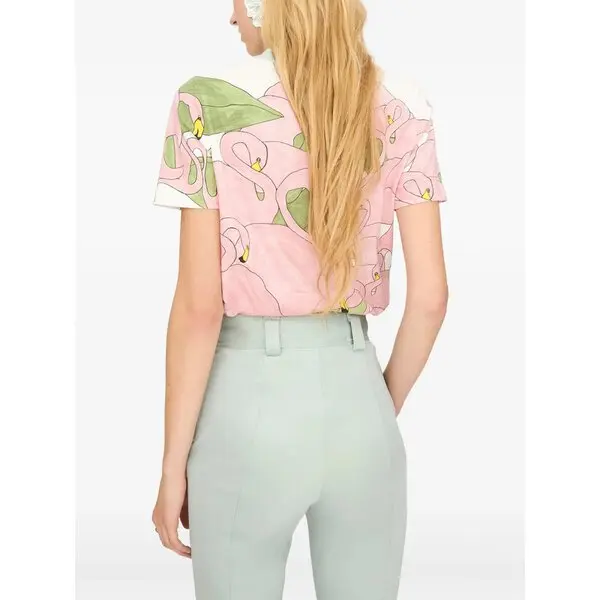 Chloé Printed Cotton T-shirt - Cream