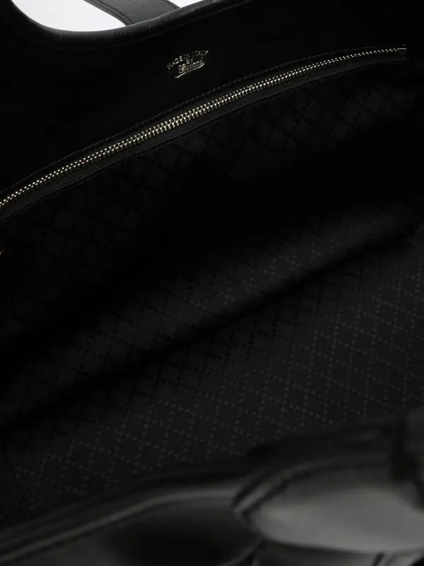 Gucci Shoulder Bag With Gold Tone Clasp - Black