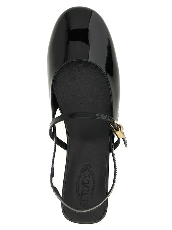 TOD'S Patent Leather Mary Jane Ballet Flats