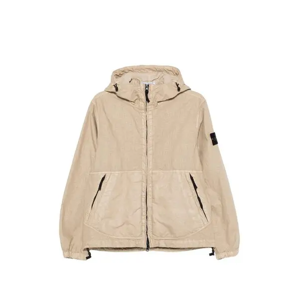 Stone Island Hooded Jacket With Zip Fastening