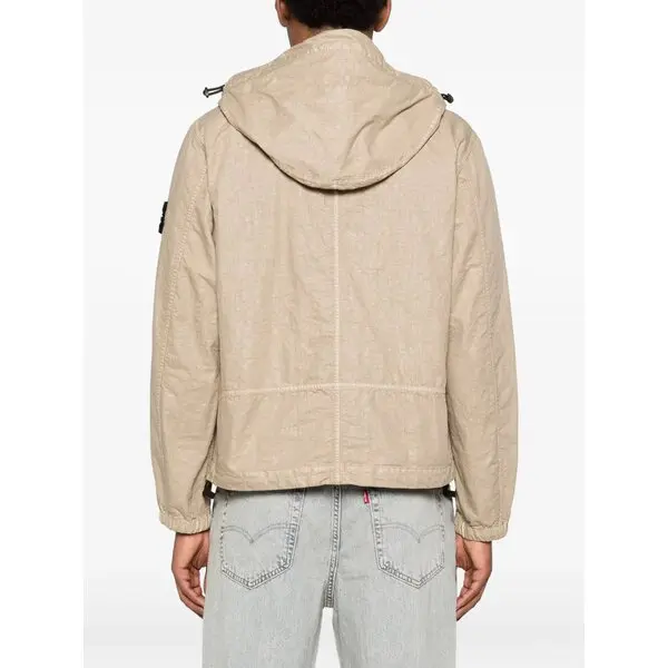 Stone Island Hooded Jacket With Zip Fastening