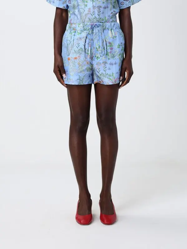 Gucci Silk Printed Shorts - Blue