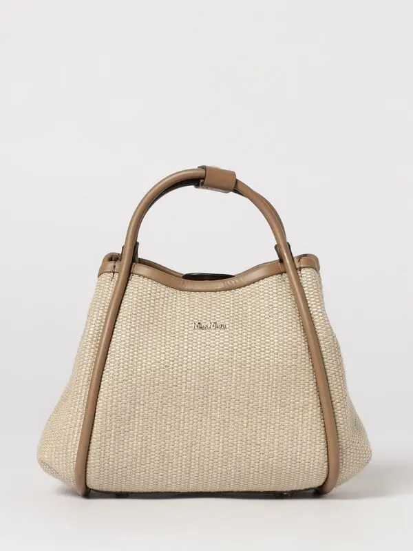 Max Mara Woven Top Handle Bag - Gray