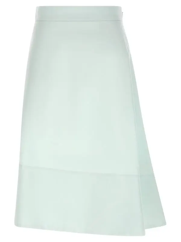 JIL SANDER Asymmetrical Hem Midi Skirt - Blue
