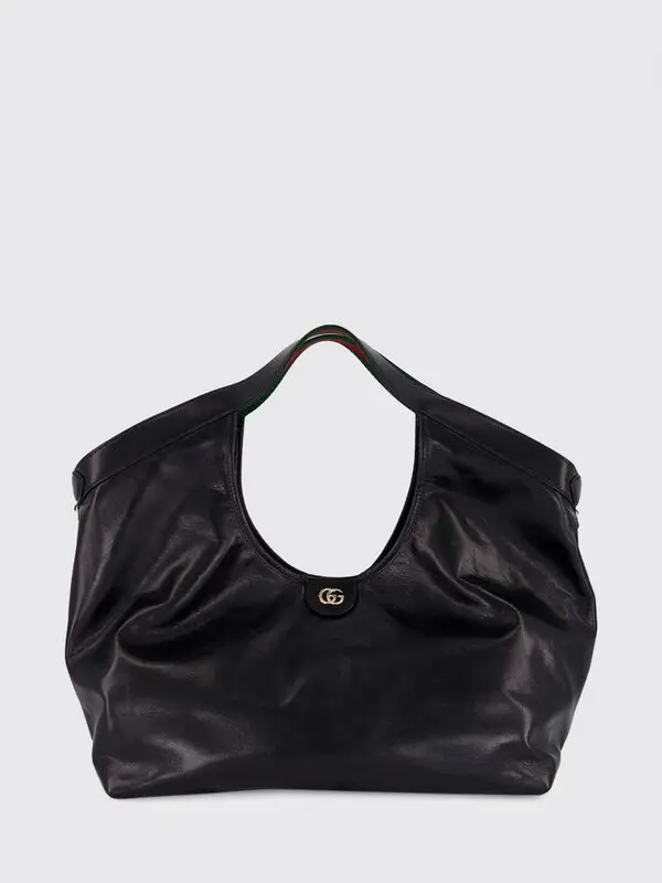 Gucci Leather Hobo Bag - Black