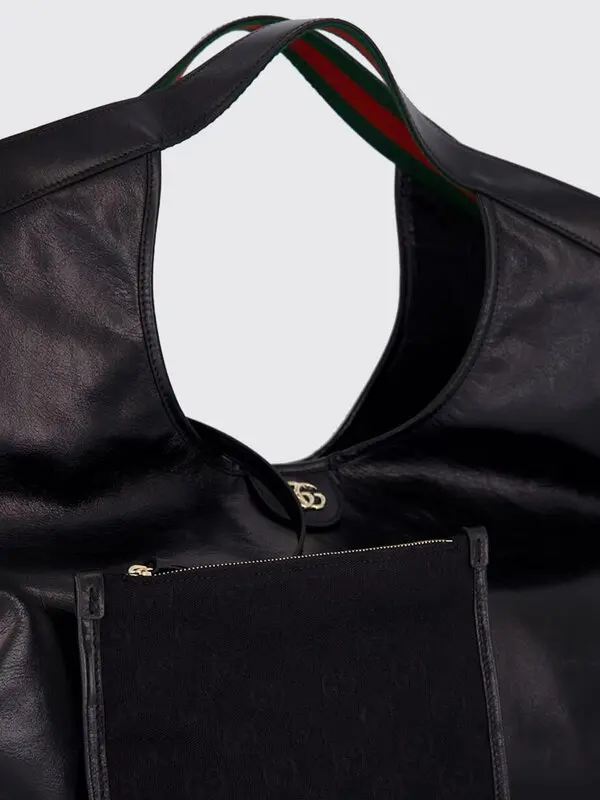 Gucci Leather Hobo Bag - Black