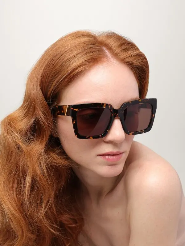 Bottega Veneta Acetate Sunglasses - Brown