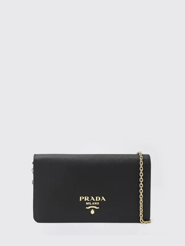 Prada Mini Bag With Chain Strap - Black