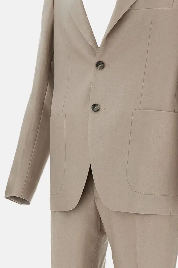 Tagliatore Montecarlo Linen Suit - Multicolor