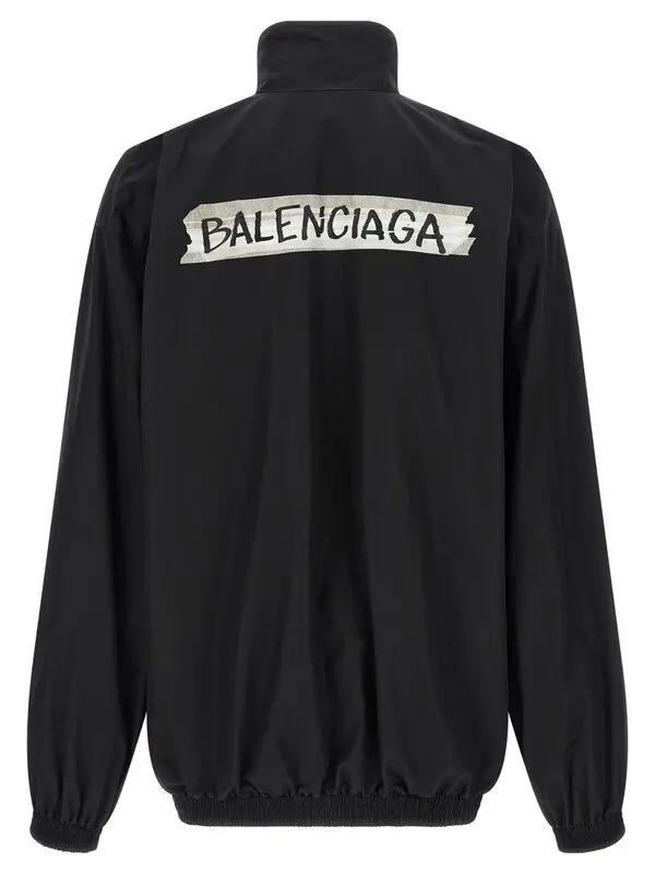 Balenciaga Masking Tape' Printed Tech Cotton Poplin Sweatshirt