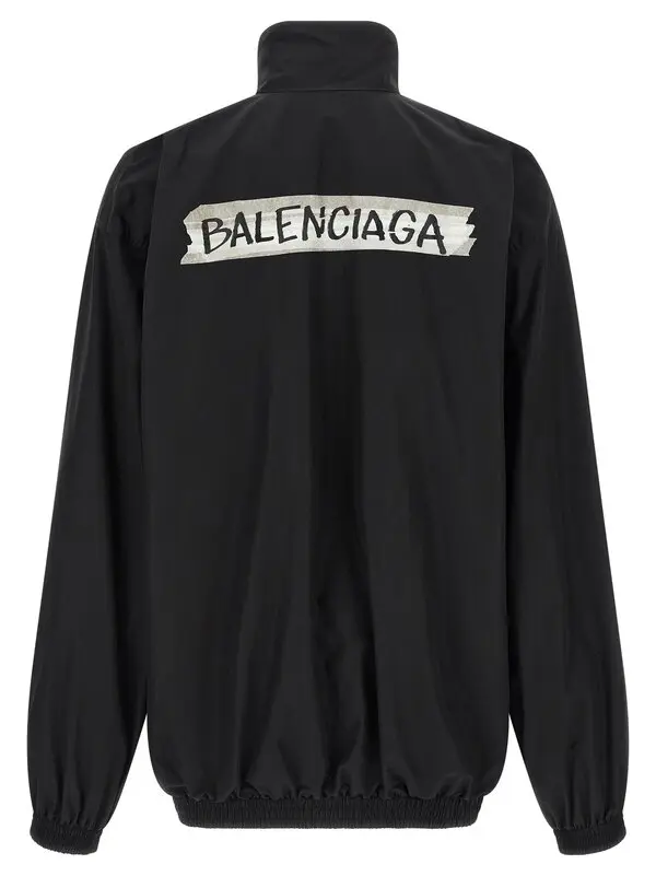 Balenciaga Masking Tape' Printed Tech Cotton Poplin Sweatshirt