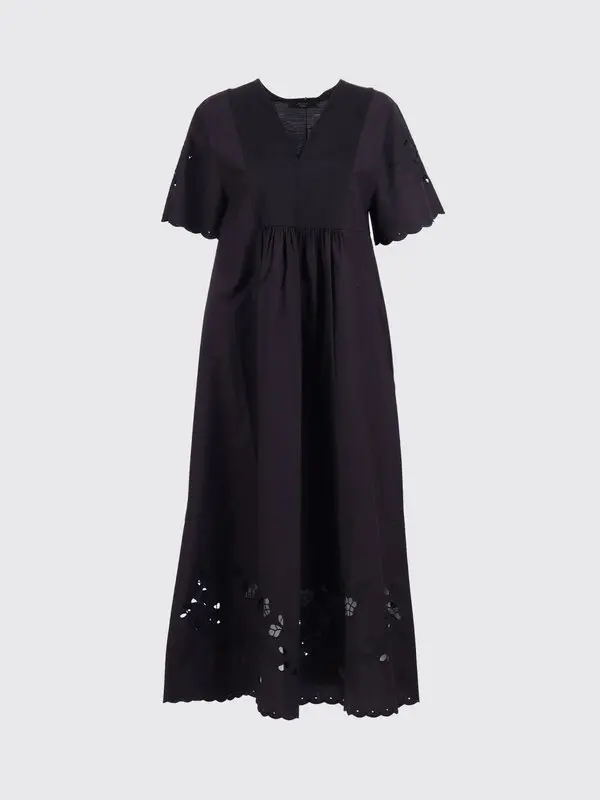 Max Mara Embroidered Dress - Black