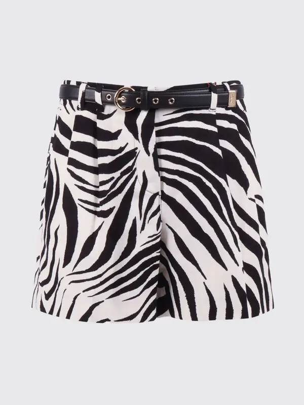 Max Mara Zebra Print Belted Shorts