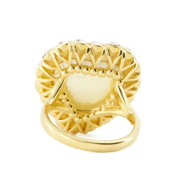 Valentino Garavani Tone Crystal Embellished Heart Ring