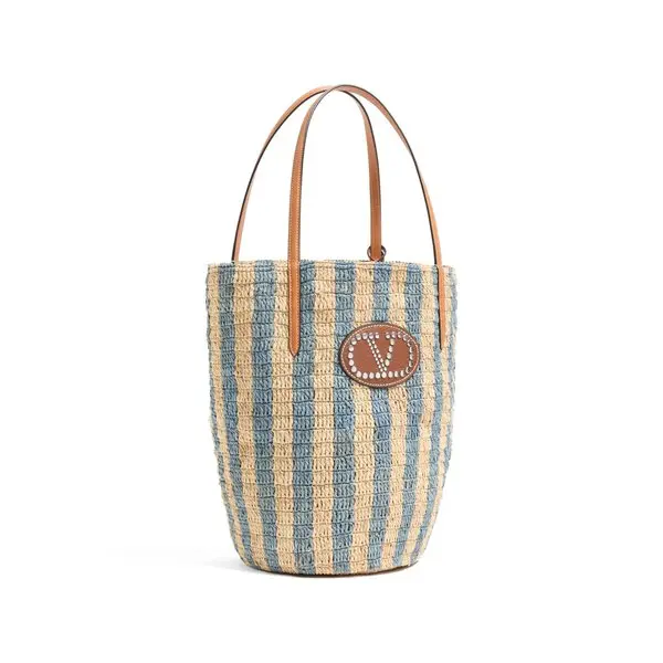 Valentino Garavani Hand-woven Raffia Shopping Bag
