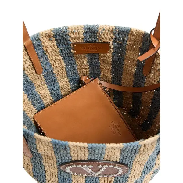 Valentino Garavani Hand-woven Raffia Shopping Bag