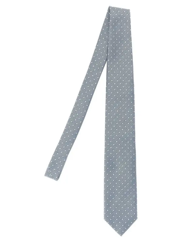 TOM FORD Polka Dot Jacquard Weave Neck Tie - Blue