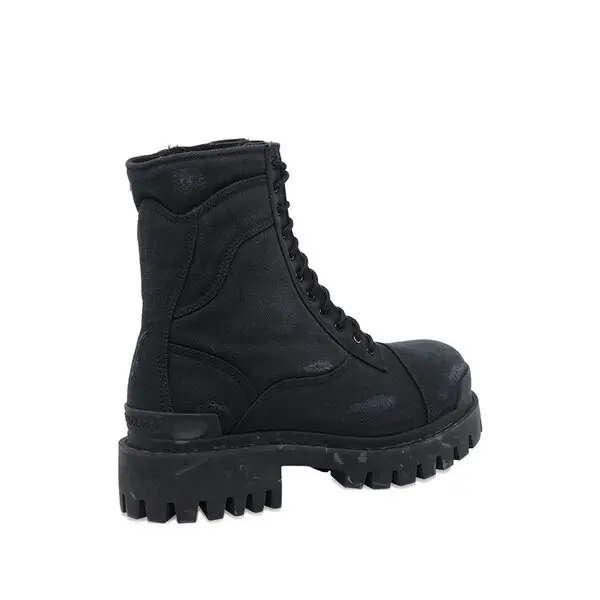 Balenciaga Lace-up Zip-up Combat Boots - Multicolor
