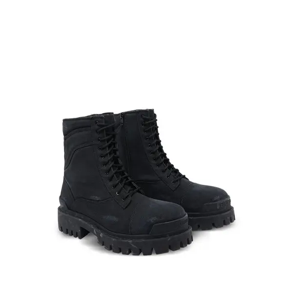 Balenciaga Lace-up Zip-up Combat Boots - Multicolor