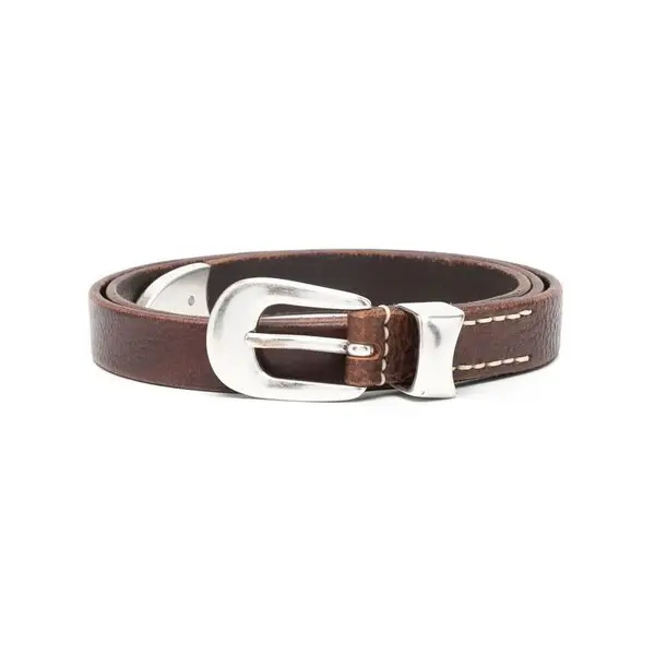 Our Legacy Leather Belt With Pin Buckle - Brown