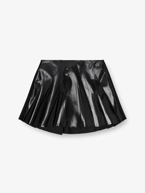 DIESEL® Virgin Wool Blend Pleated Mini Skirt - Multicolor