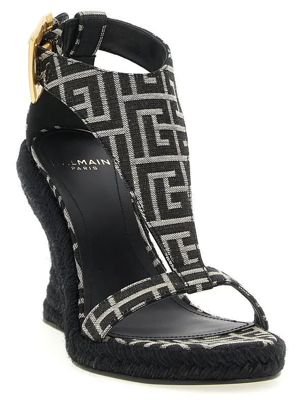 Balmain Monogram Jacquard Espadrilles