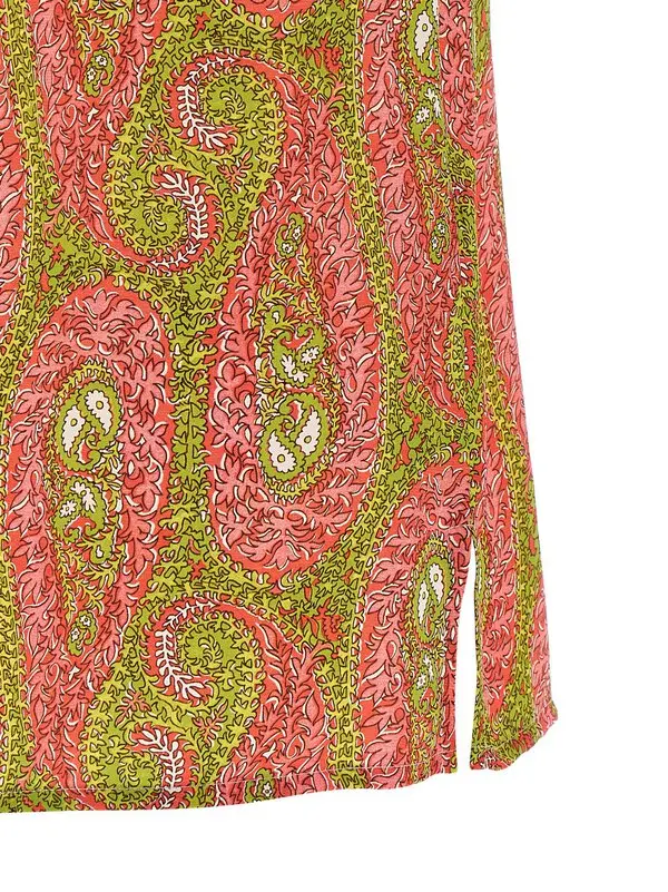 Etro Paisley Foliage Sleeveless Top