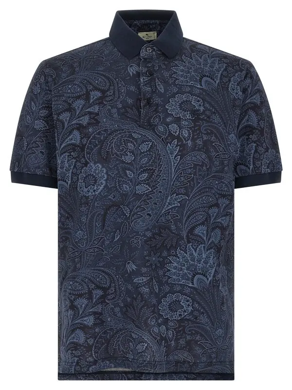 Etro Arnica Paisley' Polo Shirt - Blue