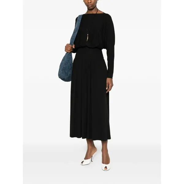 TOTEME Long Sleeve Boat Neck Dress