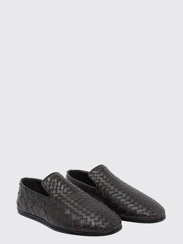 Bottega Veneta Woven Leather Loafers - Brown